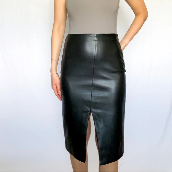 Babaton | Skirts | Aritzia Babaton Jax Skirt Vegan Leather Black | Poshmark